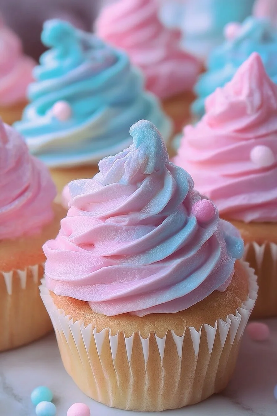 Cotton Candy Cupcakes
