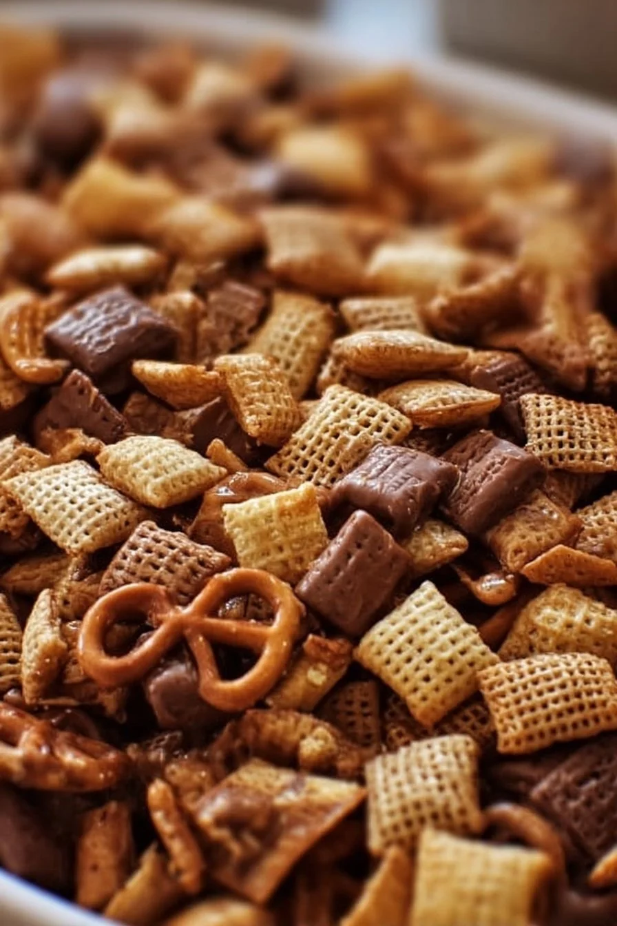 Addicting Toffee Chex Mix