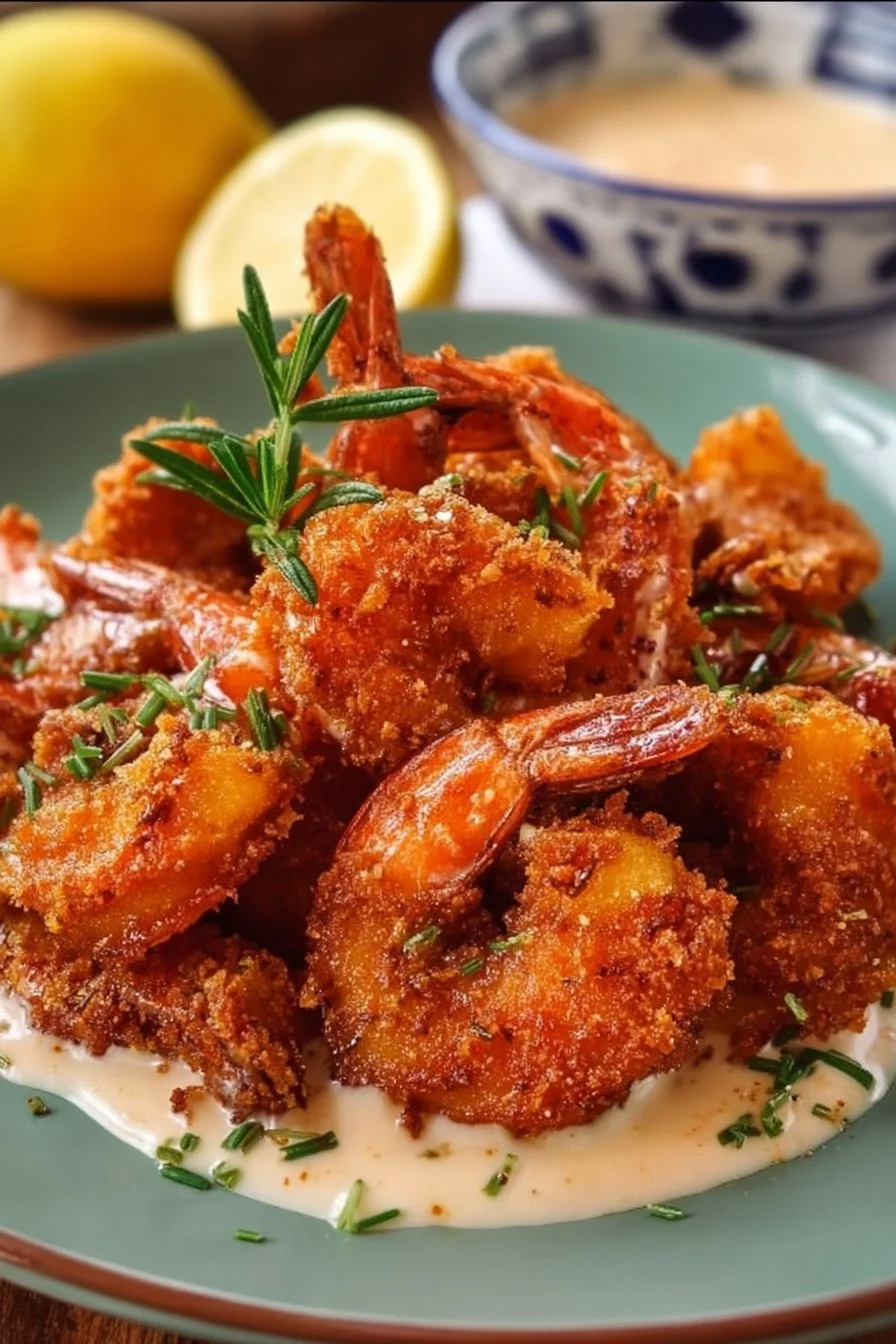 Tangy Crispy Cajun Shrimp with Creamy Sauce for Potluck Parties