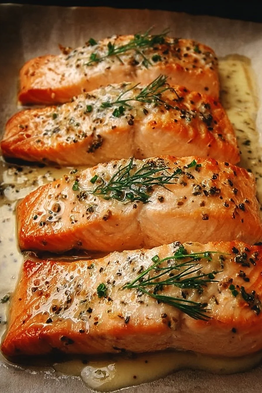 Baked Salmon Fillets Dijon