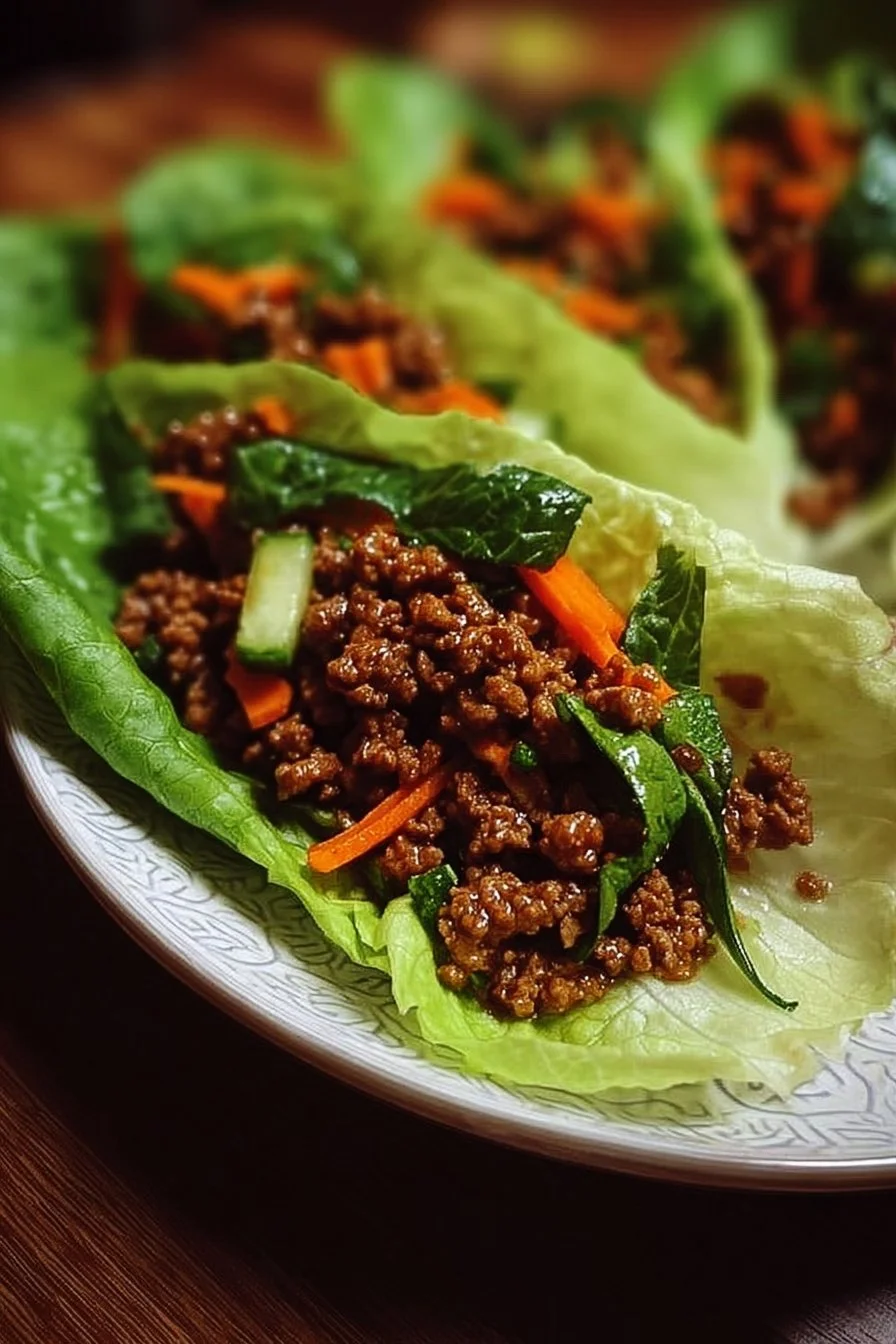 Delicious Asian-Style Ground Beef Lettuce Wraps
