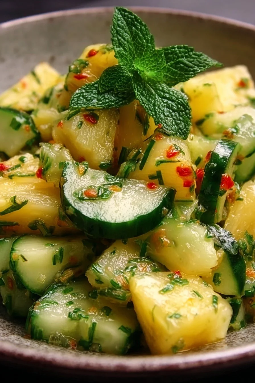 Delicious Pineapple Cucumber Salad