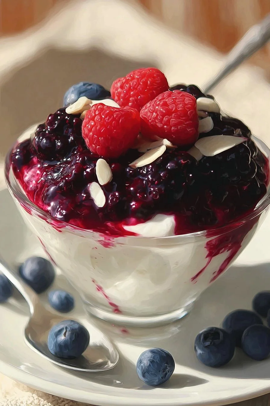 Delicious Yogurt with Berry Topping