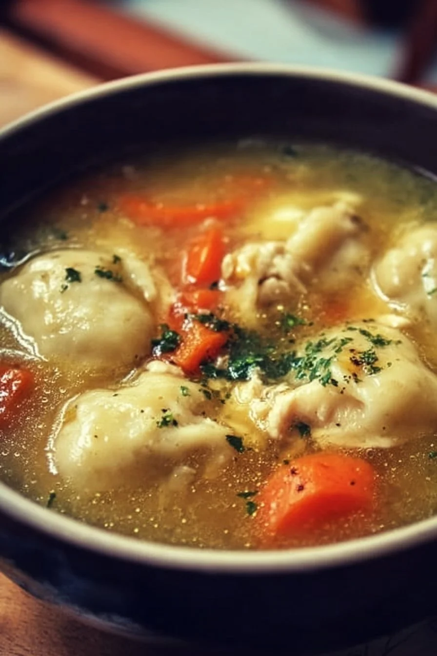 One Pot Chicken Dumpling Soup