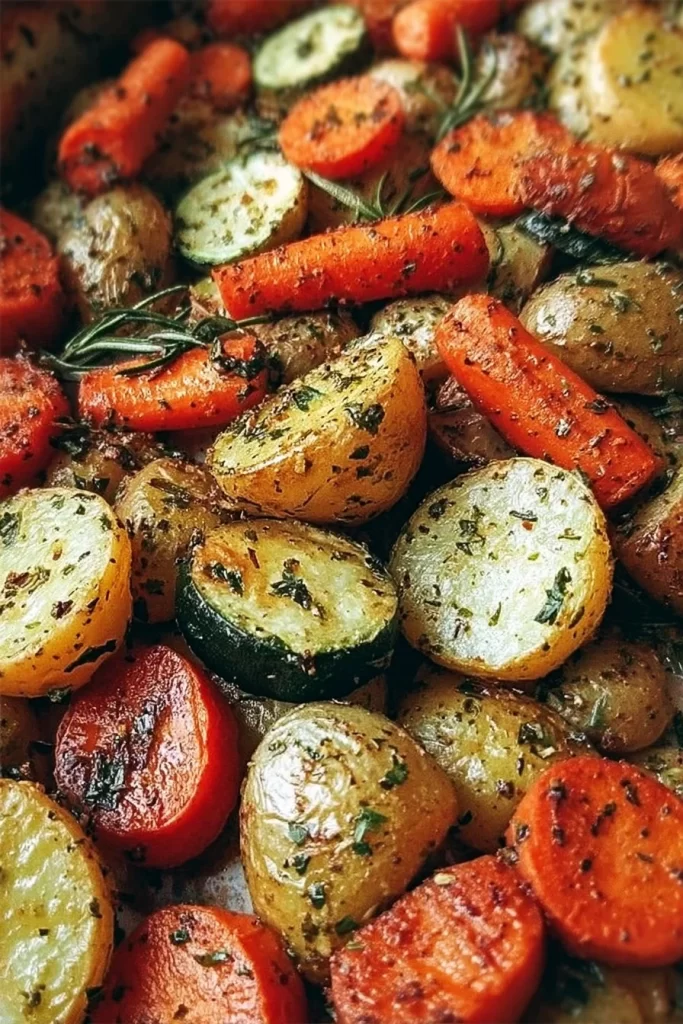 Delicious Garlic Herb Roasted Vegetables